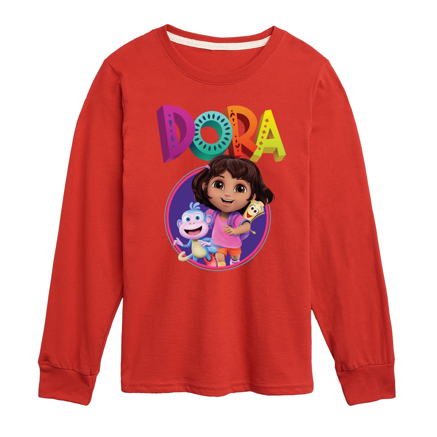 Dora The Explorer - Dora - Youth Boys Long Sleeve Graphic T-Shirt ...