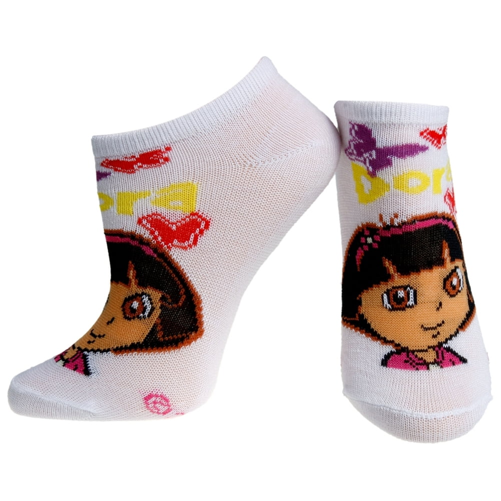 Dora The Explorer - Face White Socks - Walmart.com