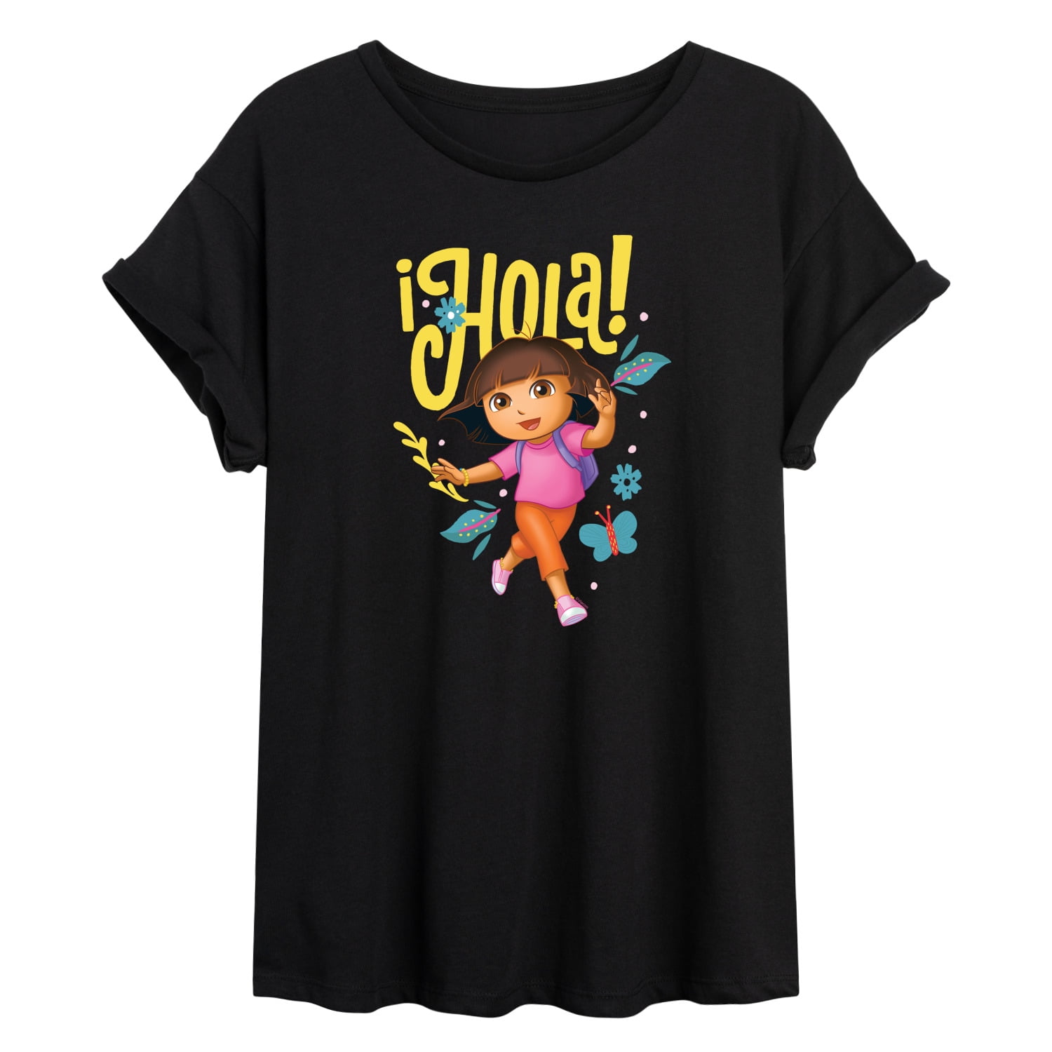 Dora The Explorer - Hola - Women's Oversized Graphic T-Shirt - Walmart.com
