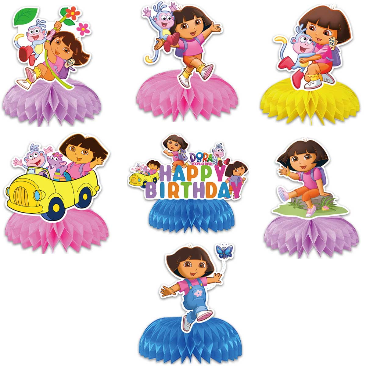 Dora The Explorer Honeycomb Centerpieces Table Toppers Decorations for ...