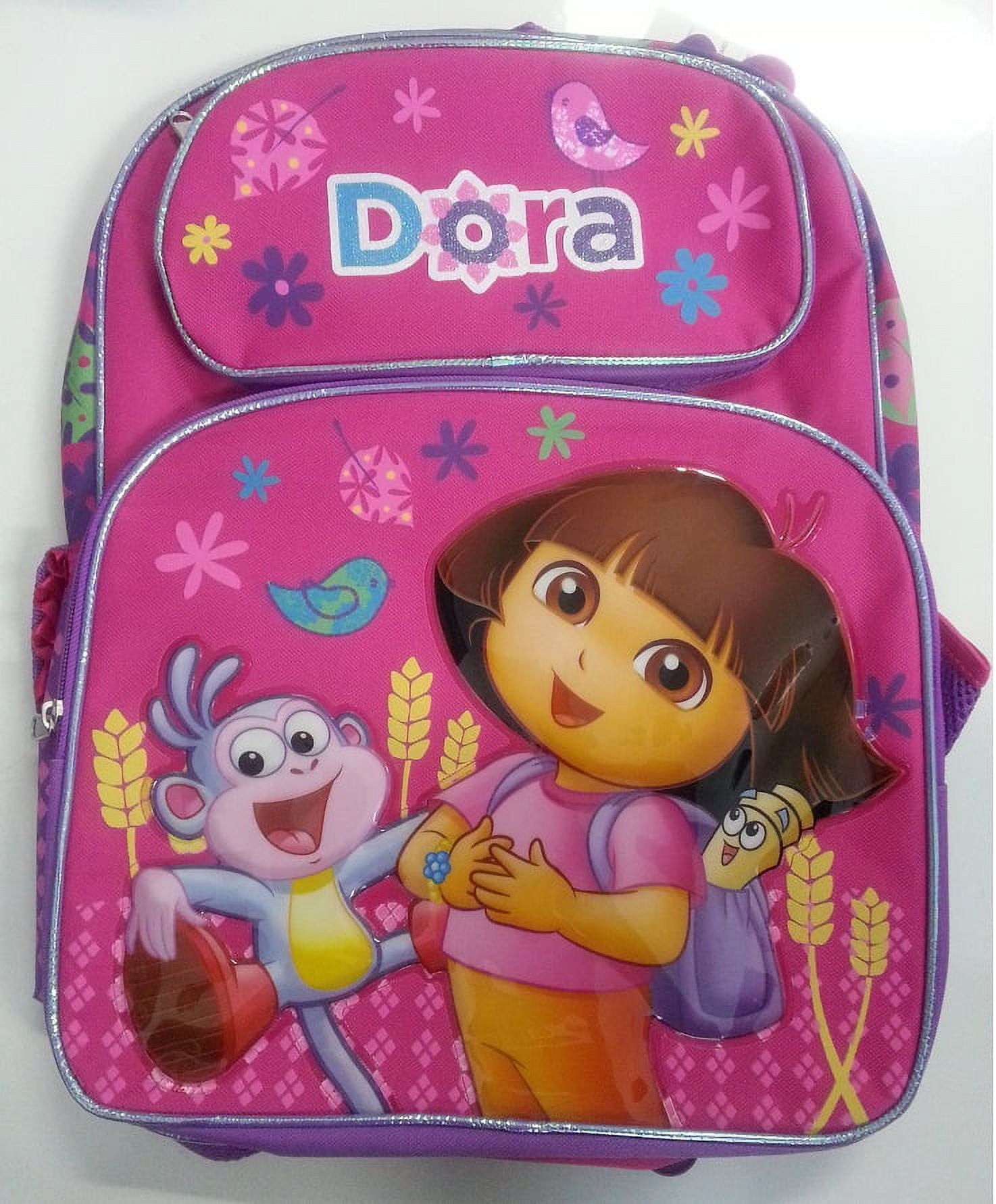 Dora & Boots Large Kids Backpack - 16' School Bookbag for Girls ...