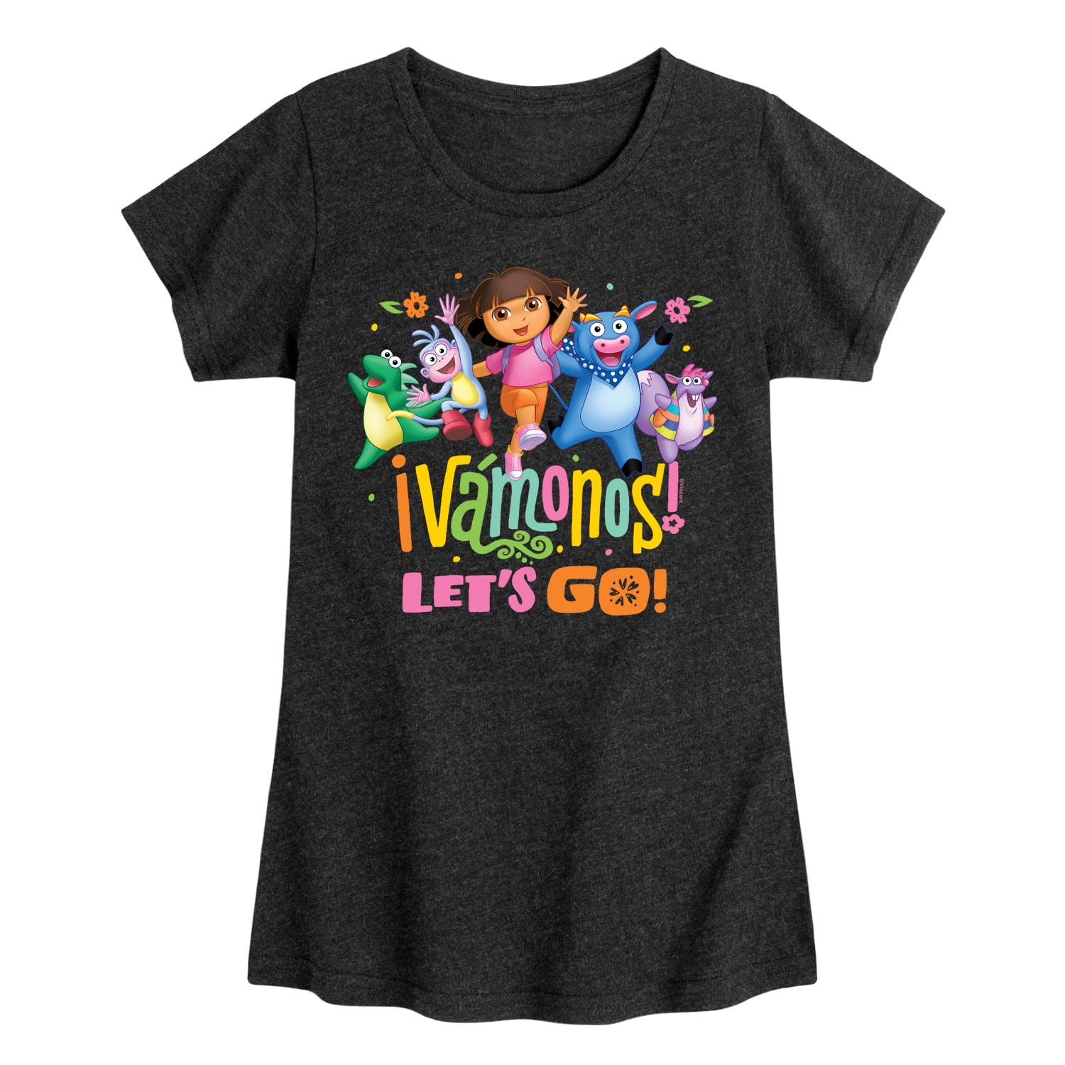 Dora The Explorer - Vamonos Lets Go - Toddler And Youth Girls Fitted ...