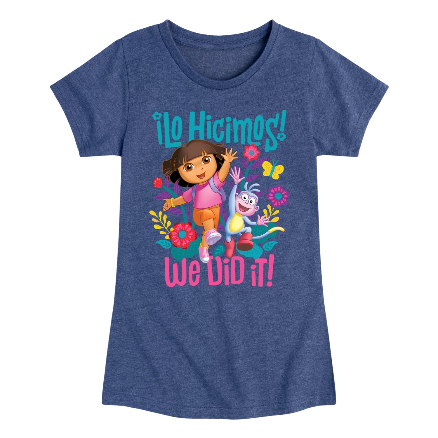 Dora The Explorer - We Did It - Toddler And Youth Girls Fitted Short ...