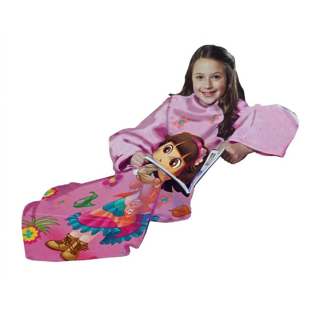 Dora The Explorer Youth Sized Comfy Throw - The Blanket with Sleeves ...