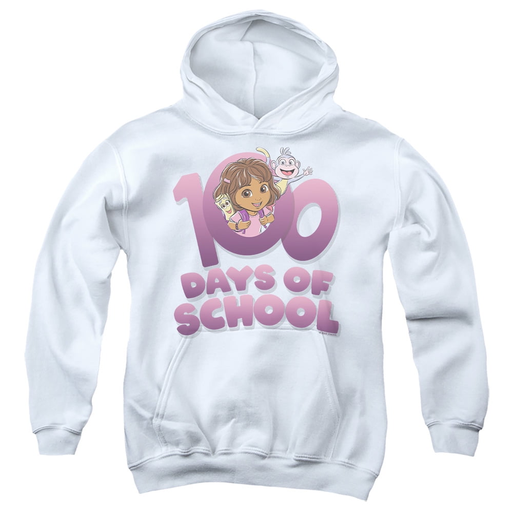 Dora the Explorer 100 Days Youth Kids Boy/Girls Pull-Over Hoodie, White ...