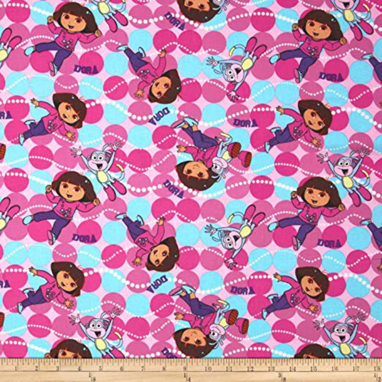 Dora the Explorer Best Friends Toss "Dora" Cotton Fabric - Walmart.com