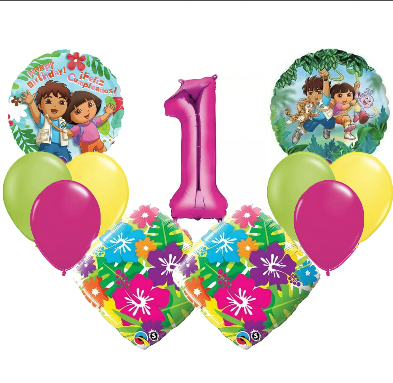 Dora the Explorer Birthday Bouquet of Balloons #1 - Walmart.com
