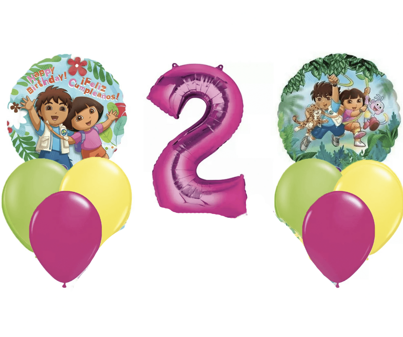 Dora the Explorer Birthday Bouquet of Balloons #2 - Walmart.com