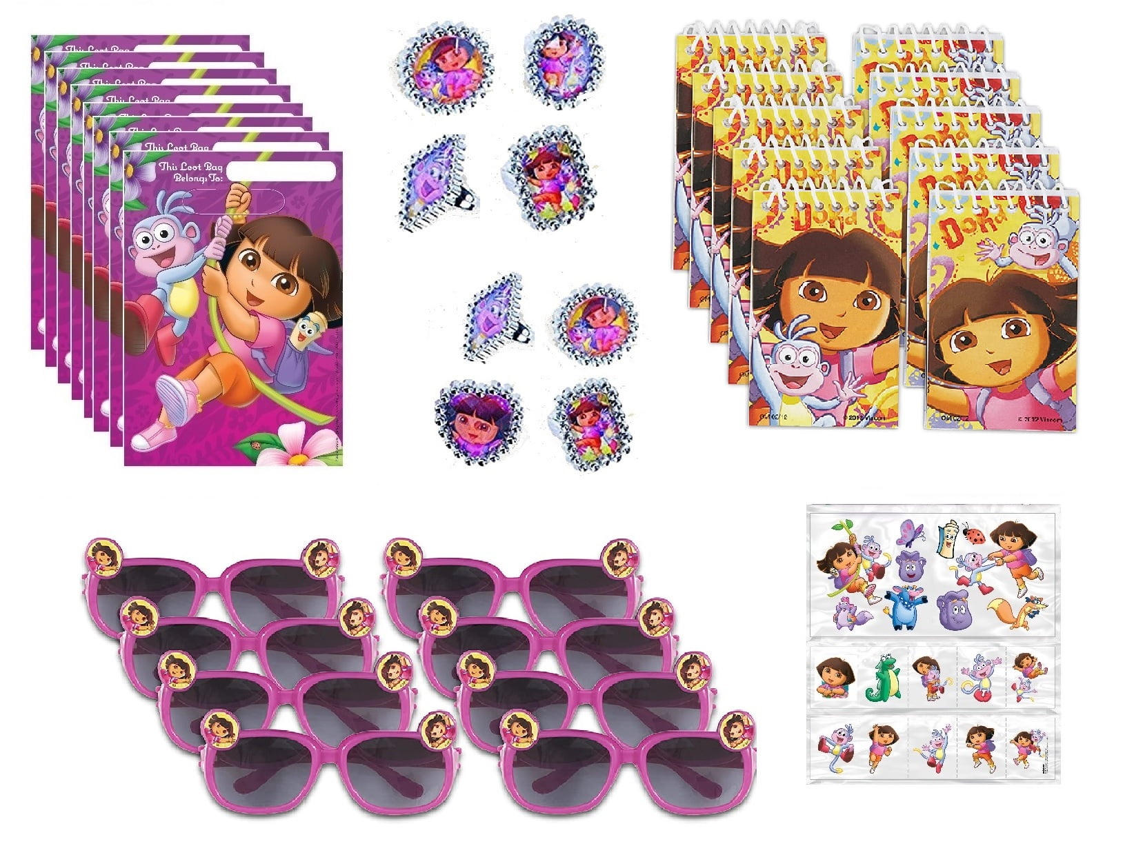 Dora the Explorer Birthday Party Supplies Favor Pack for 8 Includes 8 ...