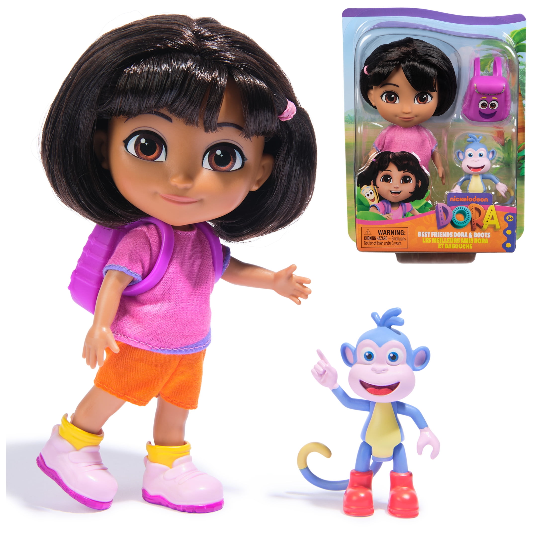 Dora the Explorer, Best Friends Dora & Boots Set, 6-inch Doll, Boots ...