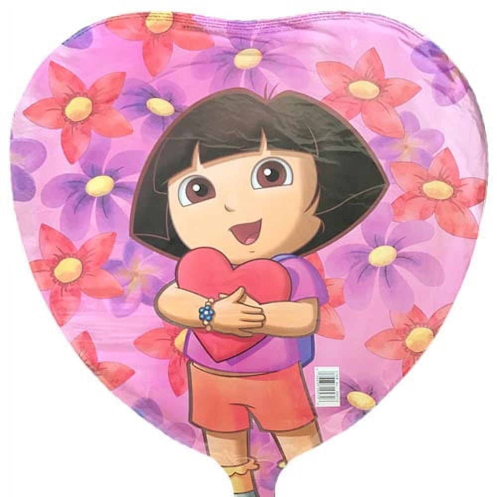 Dora the Explorer 'Floral' Heart-Shaped Foil Mylar Balloon (1ct ...
