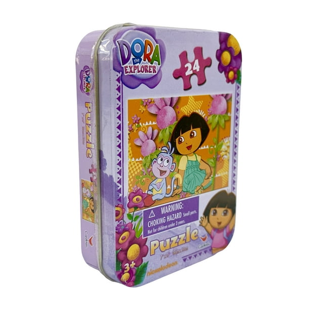 Dora the Explorer Jigsaw Puzzle (24pc) - Dora And Boots Tin Box Puzzle ...