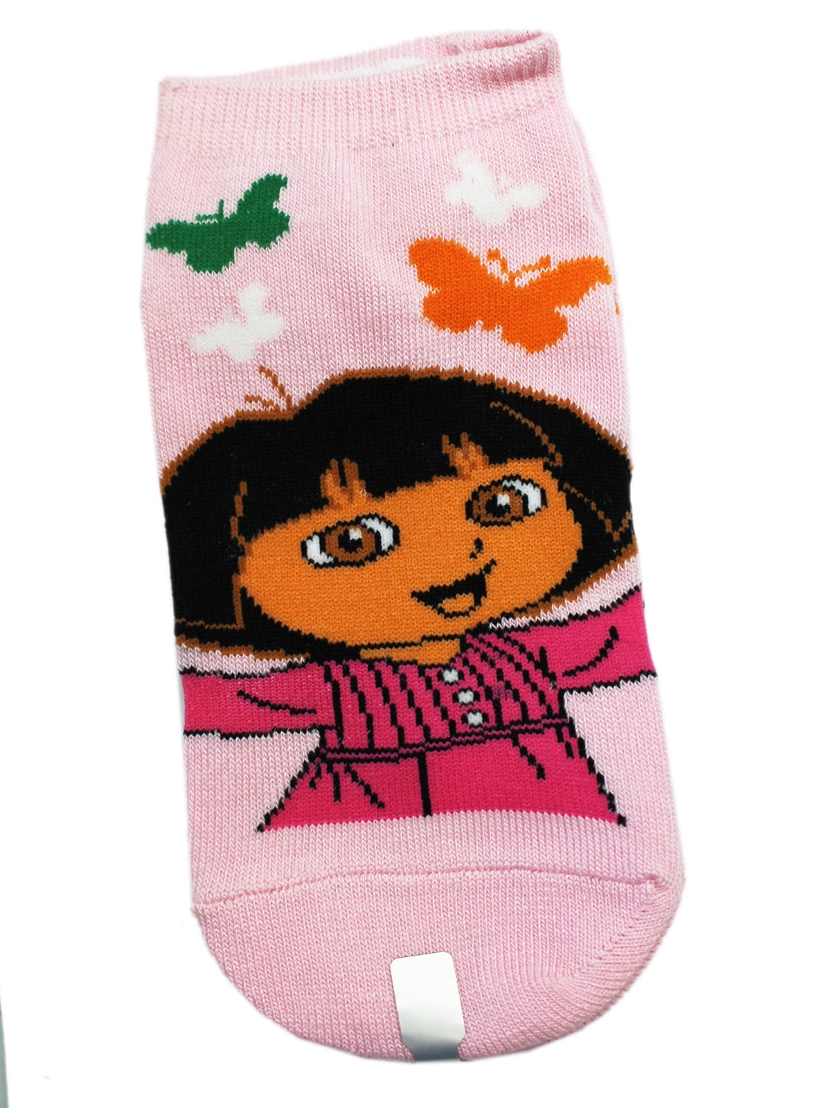 Dora the Explorer Light Pink Butterfly Pattern Kids Socks (Size 4-6 ...