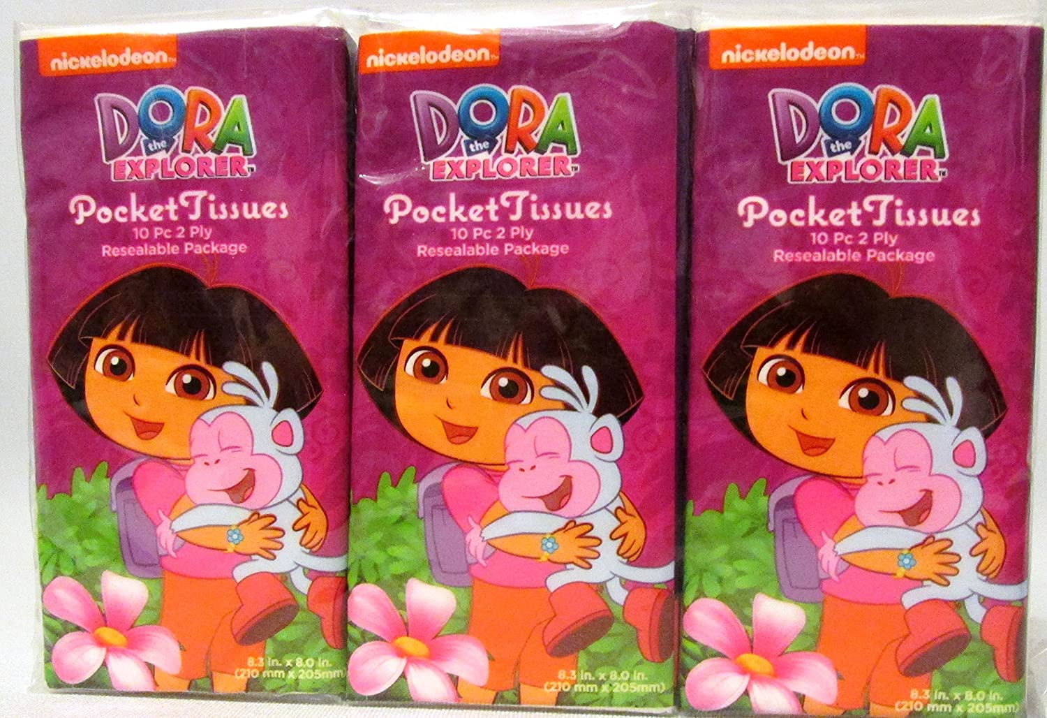 Dora the Explorer Nickelodeon Pocket Tissue 6 Pack - Walmart.com