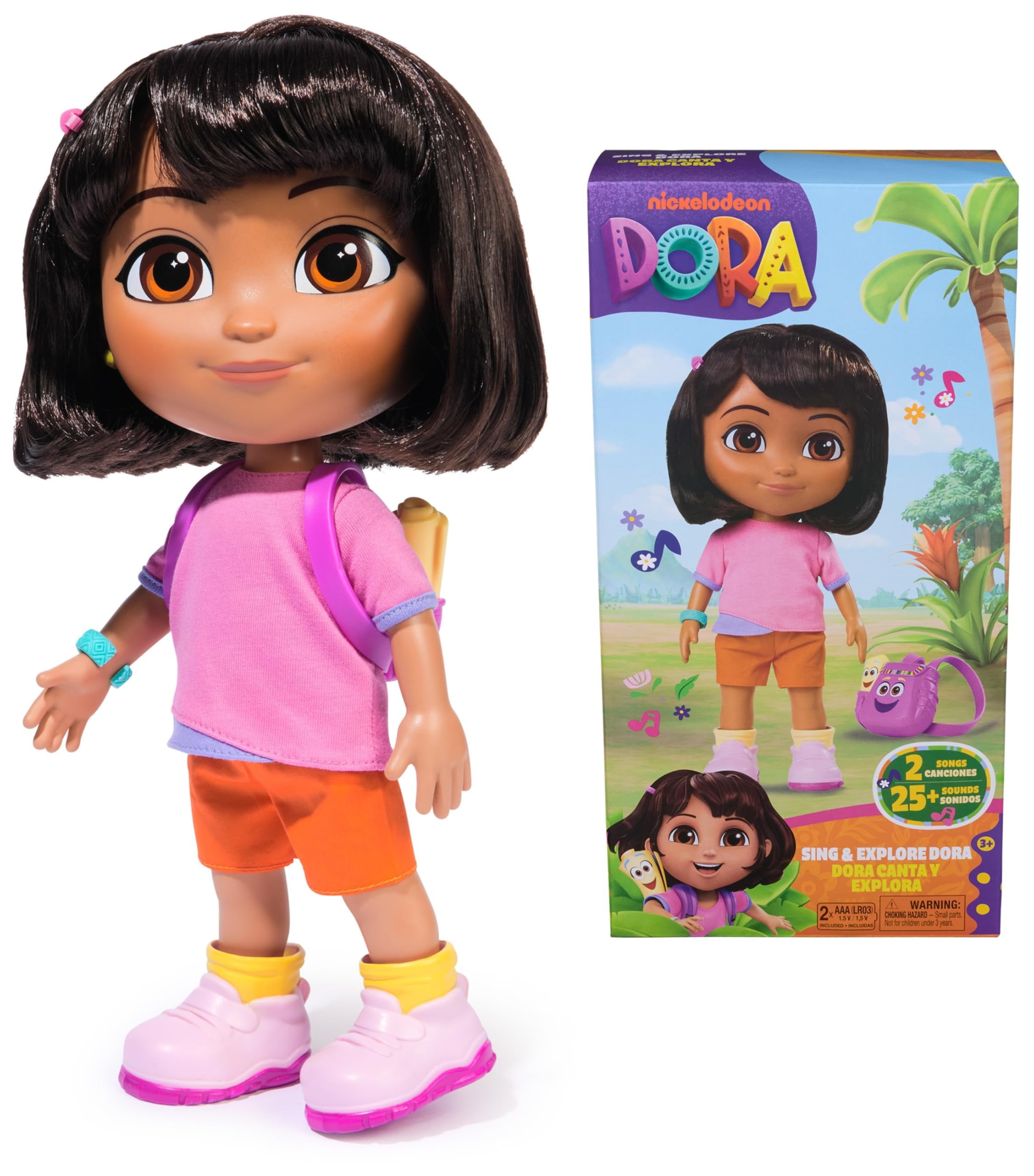 Dora the Explorer Sing & Explore Dora Doll Interactive 12-Inch Doll ...