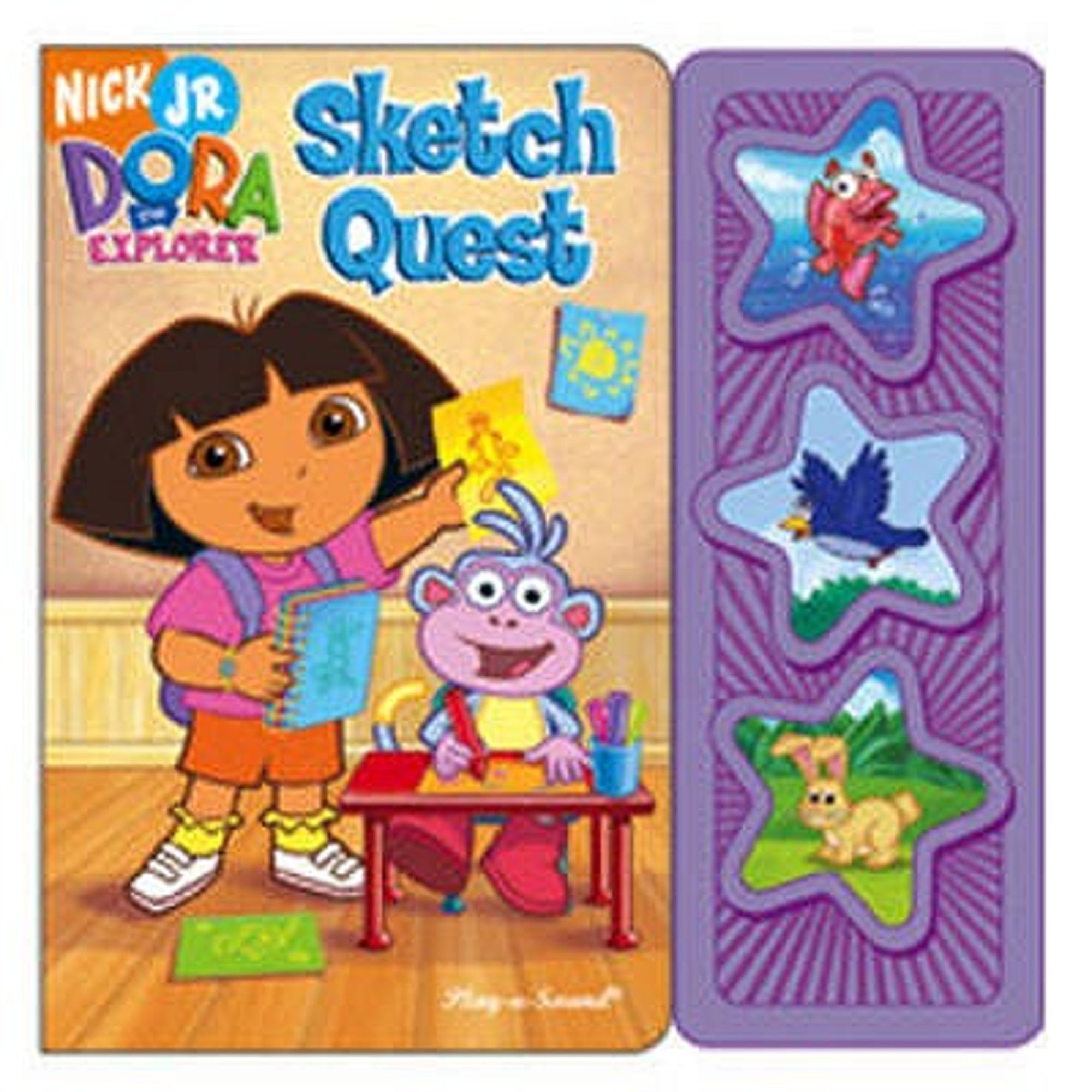 Pre-Owned Dora the Explorer Sketch Quest 3 Button Book (Hardcover ...