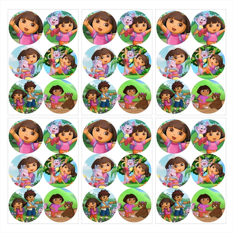 Dora the Explorer Stickers Labels Birthday Party Favors Thank You ...