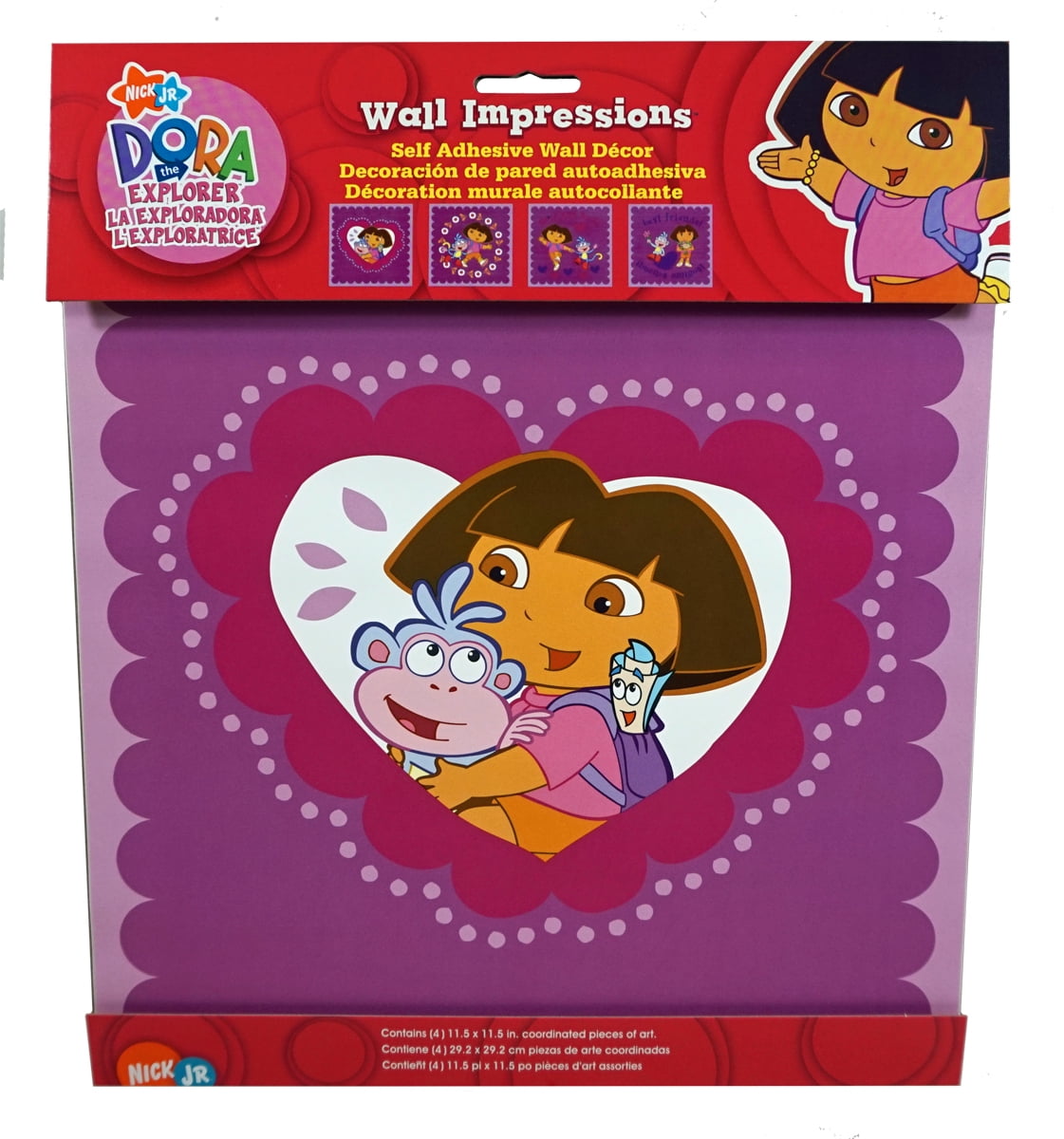 Dora the Explorer Wall Impressions - Self Adhesive Wall Decor - Walmart.com