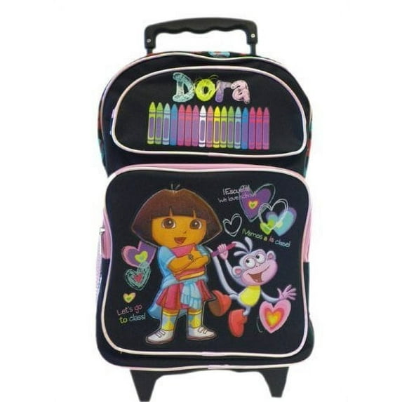 Dora the explorer large rolling backpack - Dora large School Backpack ...