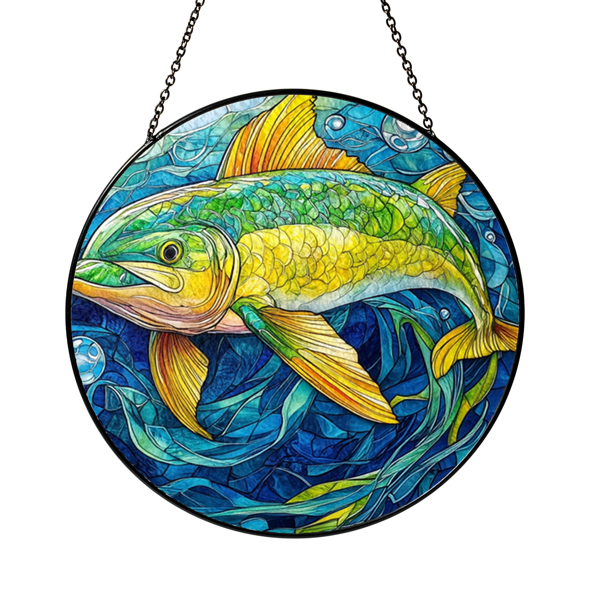 Dorado Round Coaster Stained Glass Suncatcher Round Decor for Windows ...