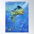 Dorado, Tuna, Marlin Poster Wall Art, UNFRAMED PAPER POSTER, Home Decor ...