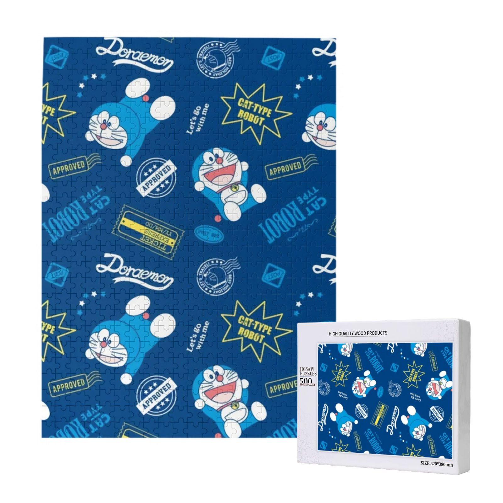Doraemon Anime Puzzles Boys Girls Teens 300/500/1000 Piece Wooden ...