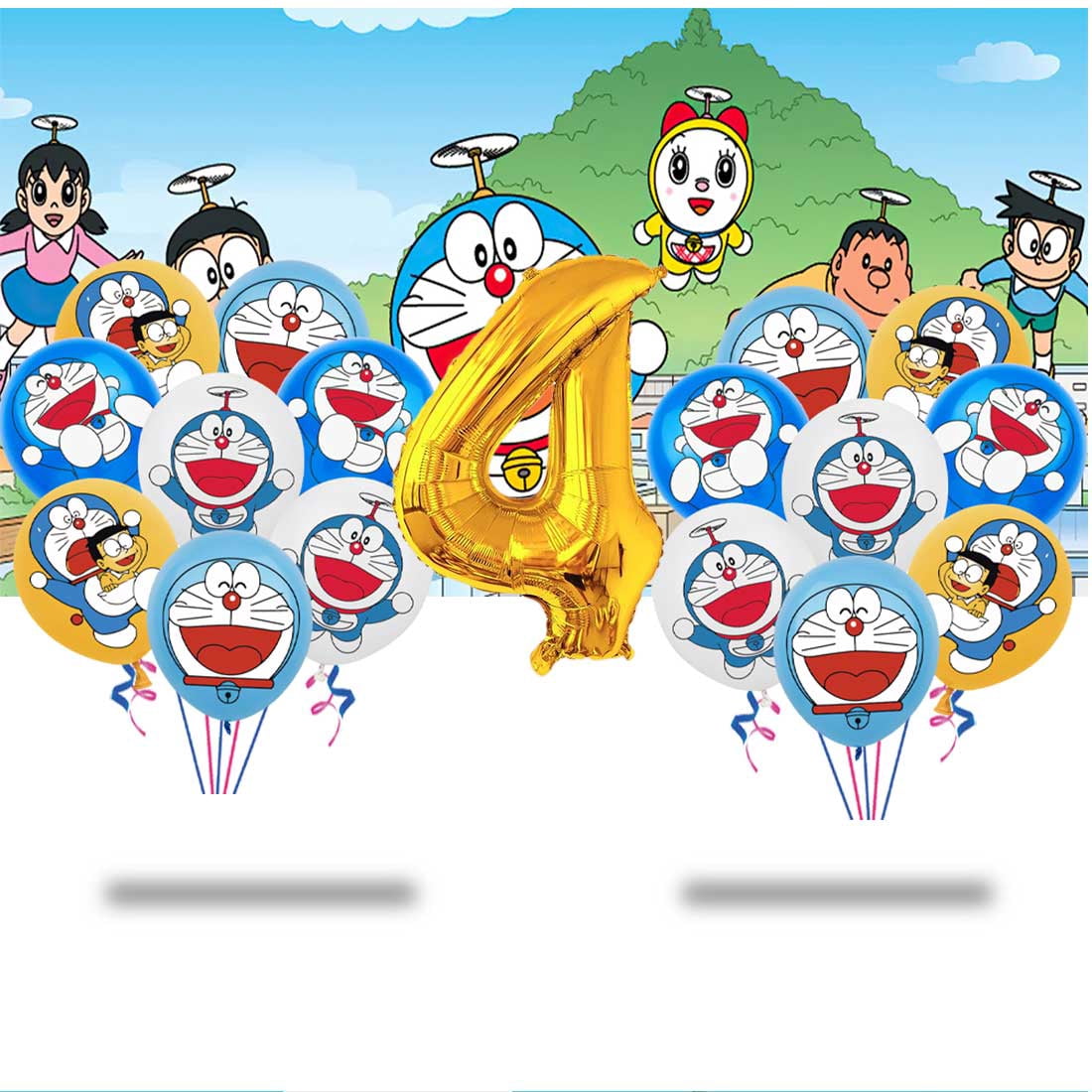 Doraemon Balloons Party Supplies 4th Decor Tableware Birthday Cake ...