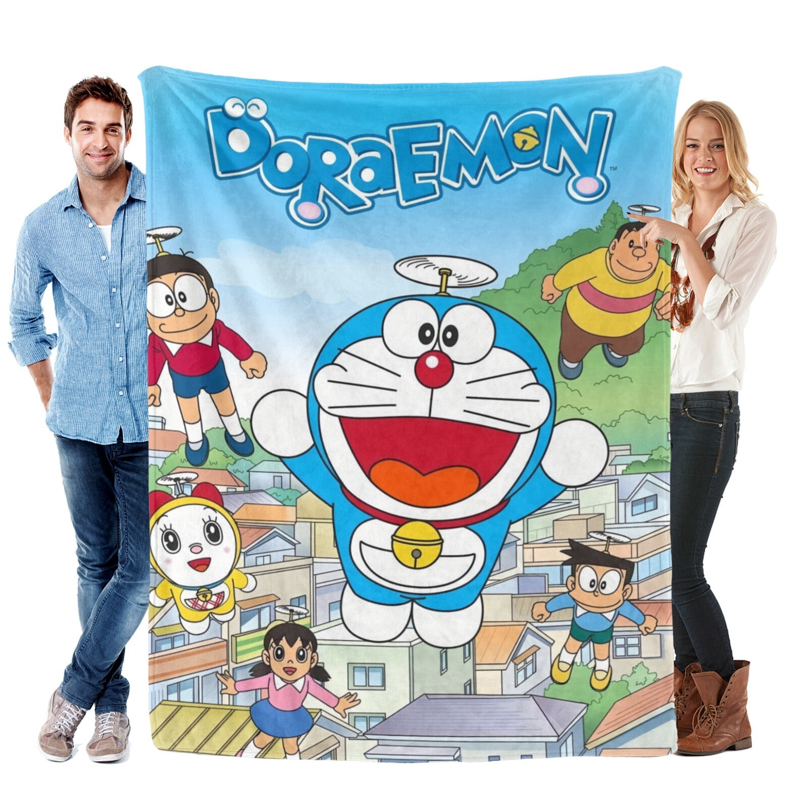 Doraemon Blanket Soft Bed Sofa Couch Throw Cozy Lightweight Birthday ...
