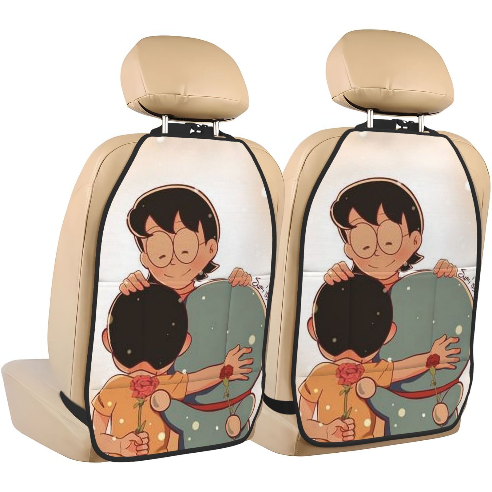 Doraemon Car Seat Anti-Kick Storage Mat 2pcs Set,Sturdy And Durable ...