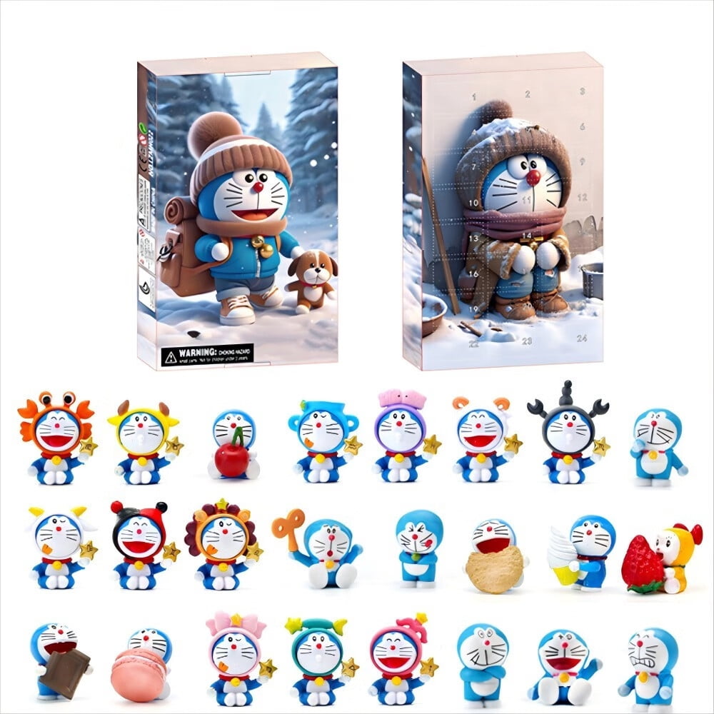 Doraemon Christmas Countdown Box,2024 Holiday Advent Calendar with 24 ...