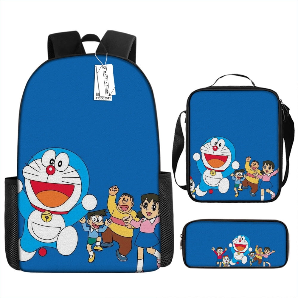 Doraemon Doraemon Cat Backpack, Large capacity Lunch bag, pen Case ...