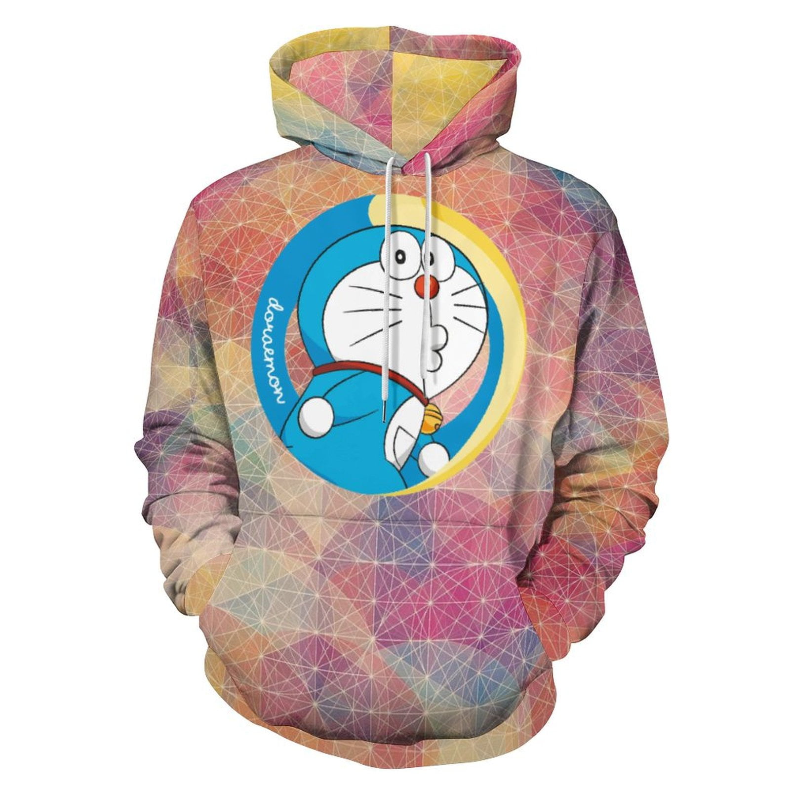 Doraemon Men‘s 3D Hoodies Comfortable Polyester Hooded Pullover with ...