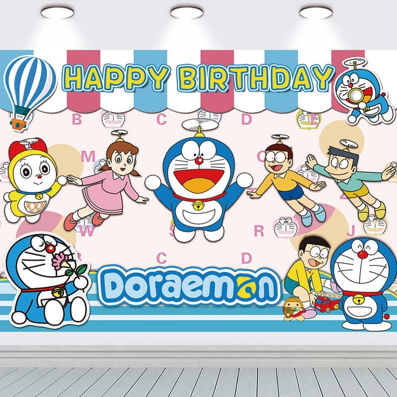 Doraemon Taspestry Post Banner Backdrop Background Party Supplies Wall ...