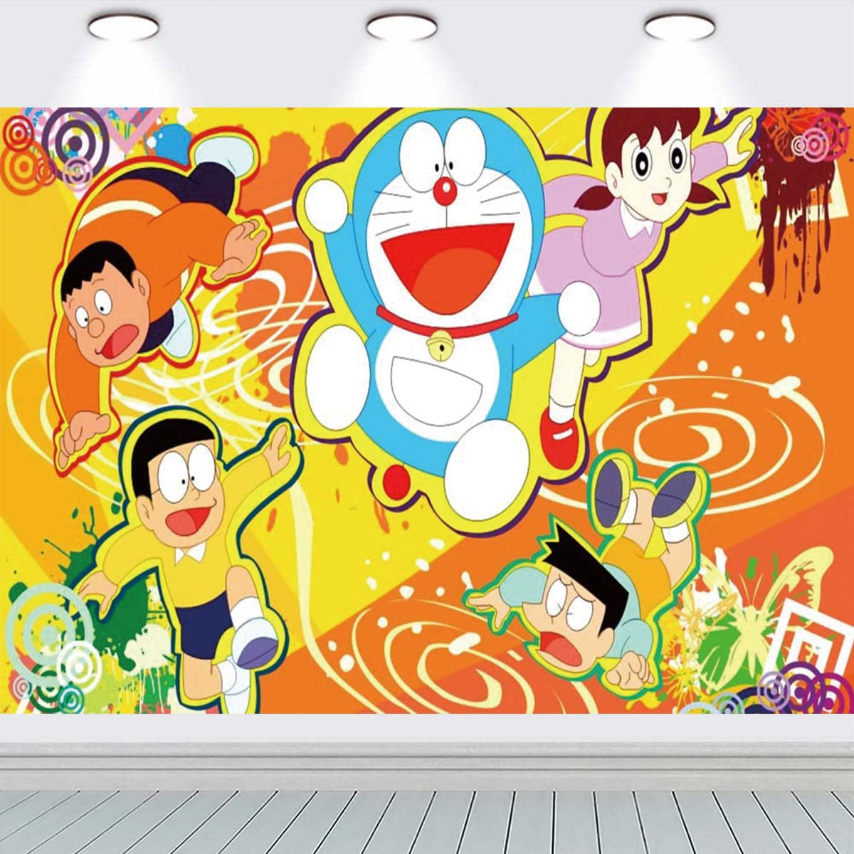 Doraemon school Background Banner Birthday Backdrop Party Supplies ...