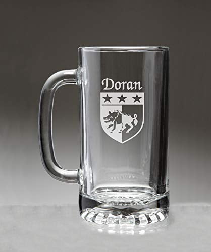 Doran Irish Coat of Arms Glass Beer Mug (Sand Etched) - Walmart.com