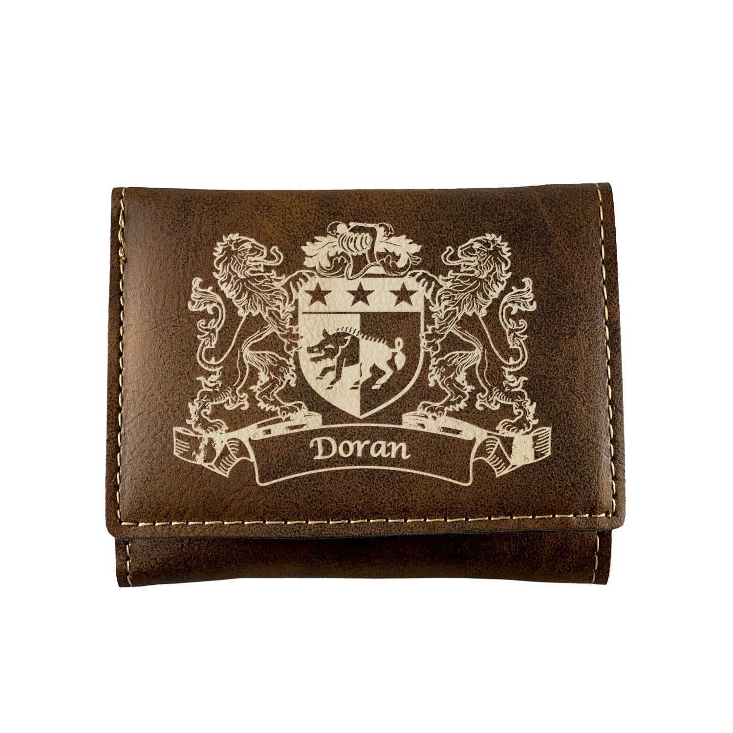 Doran Irish Coat of Arms Rustic Leather Wallet - Walmart.com