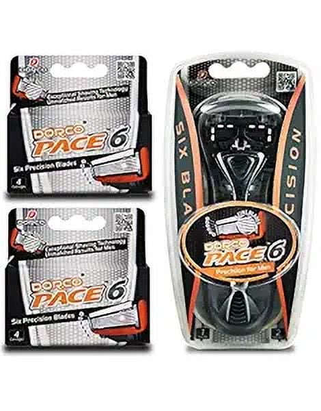 Dorco Pace 6 - Six Blade Razor Blade System - Value Pack (10 Pack + 1 ...