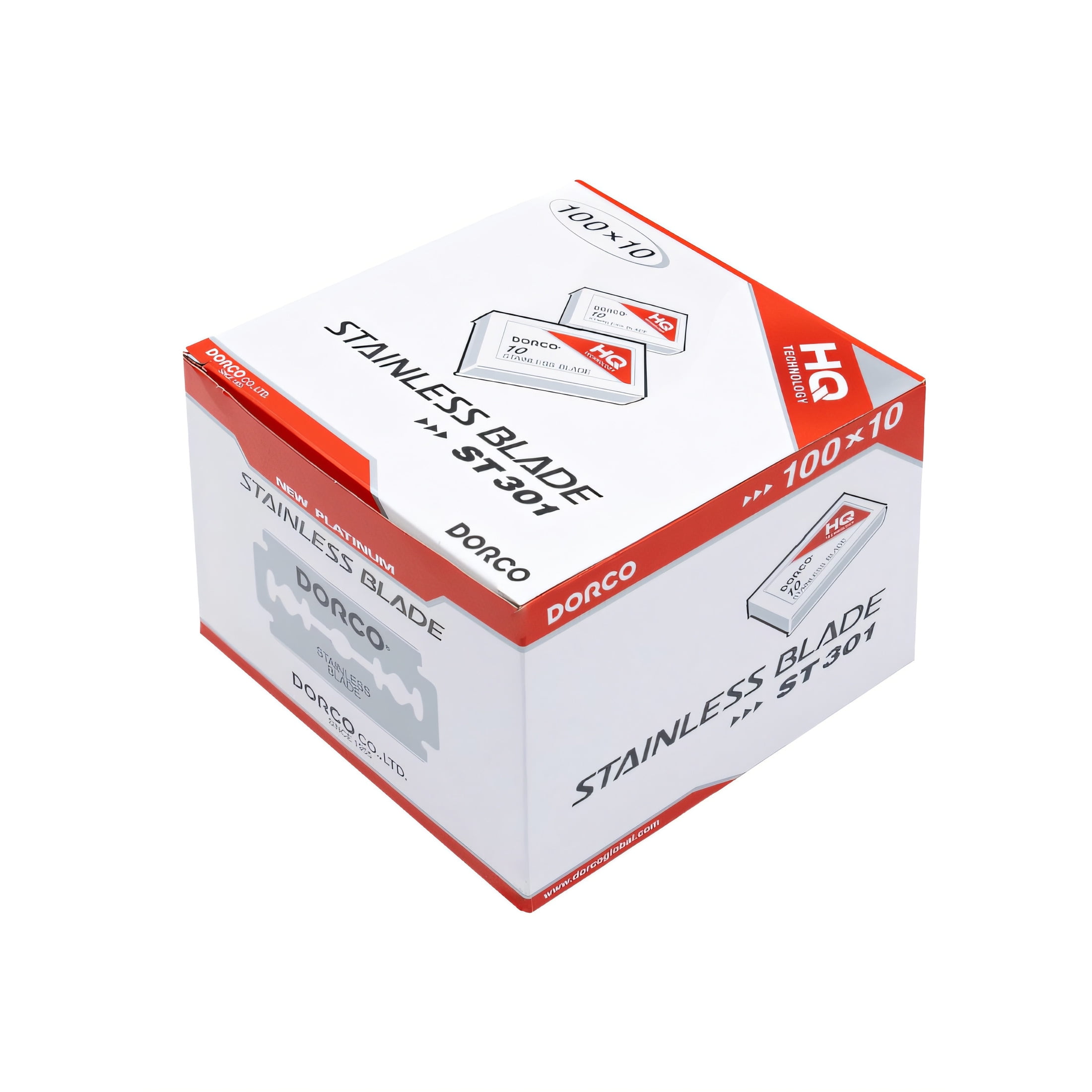 Dorco Red Double Edge Blades - Multipack - Display Box, Master (10 ...