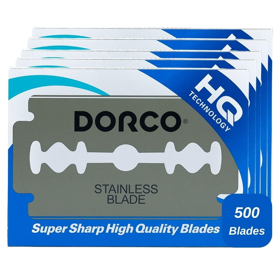 Dorco ST300 Platinum Extra Double Edge Razor Blades 500 Count, Premium ...