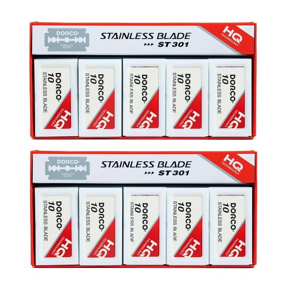 Dorco ST301 Platinum Extra Double Edge Razor Blades 200 Count, Razor ...