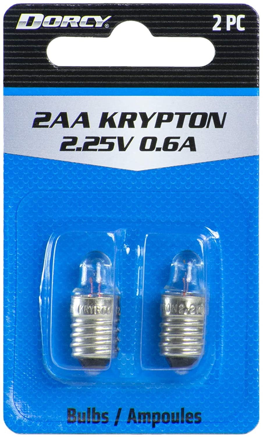 Dorcy 2AA-2.25-Volt, 0.6A Krypton Replacement Bulb, 2-Pack 41-1664 ...
