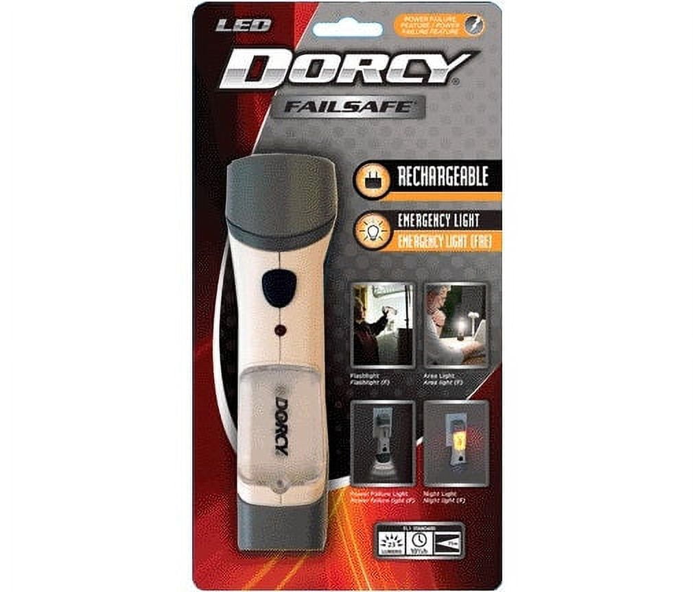 Dorcy 41-1032 LED Failsafe Rechargeble Flashlight, 23 lumens, Each ...