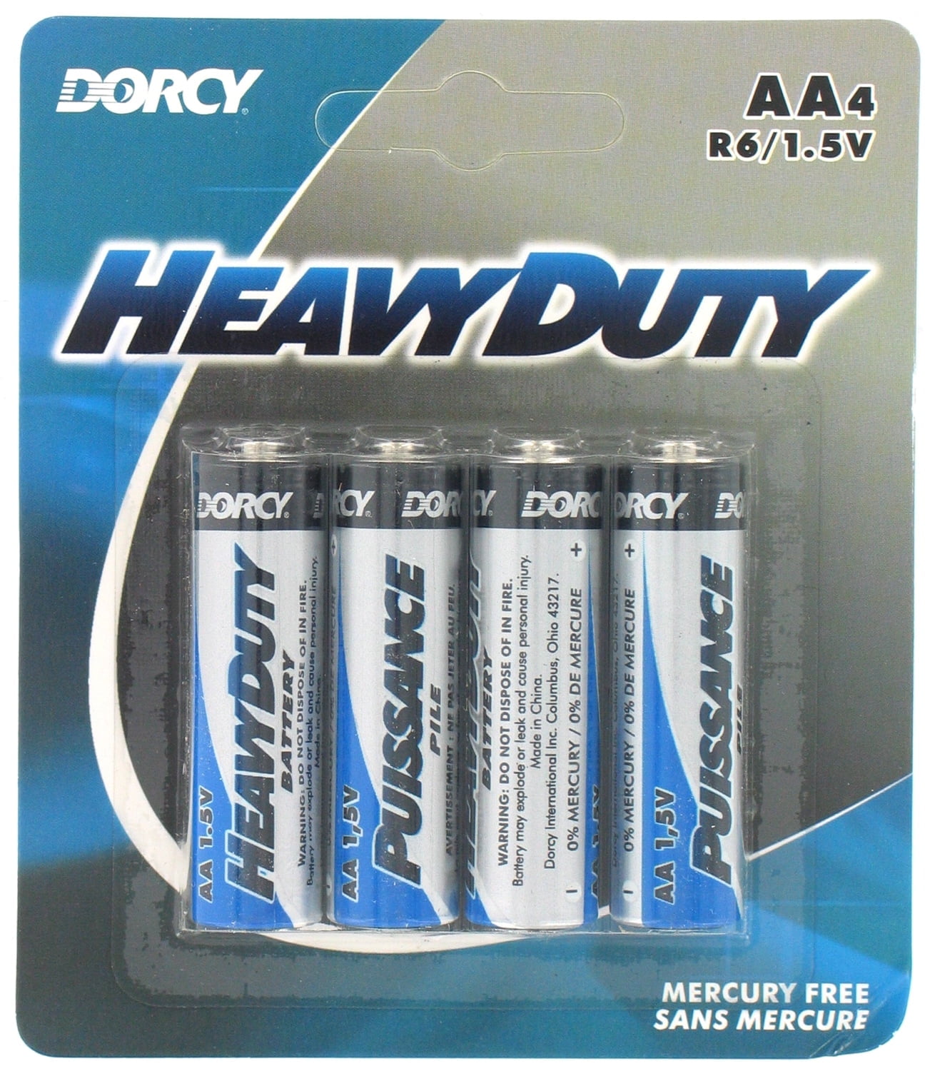 Dorcy 2 Packs Battery Hd Aa 4pk - Walmart.com