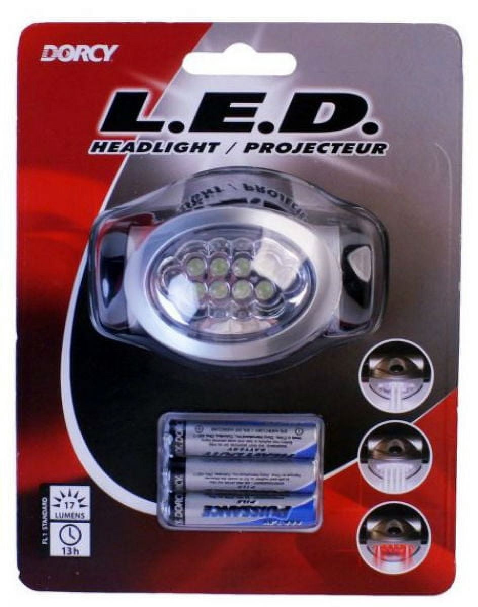Dorcy 41-2095 Adjustable 10-LED Headlight Flashlight with Batteries, 17 ...