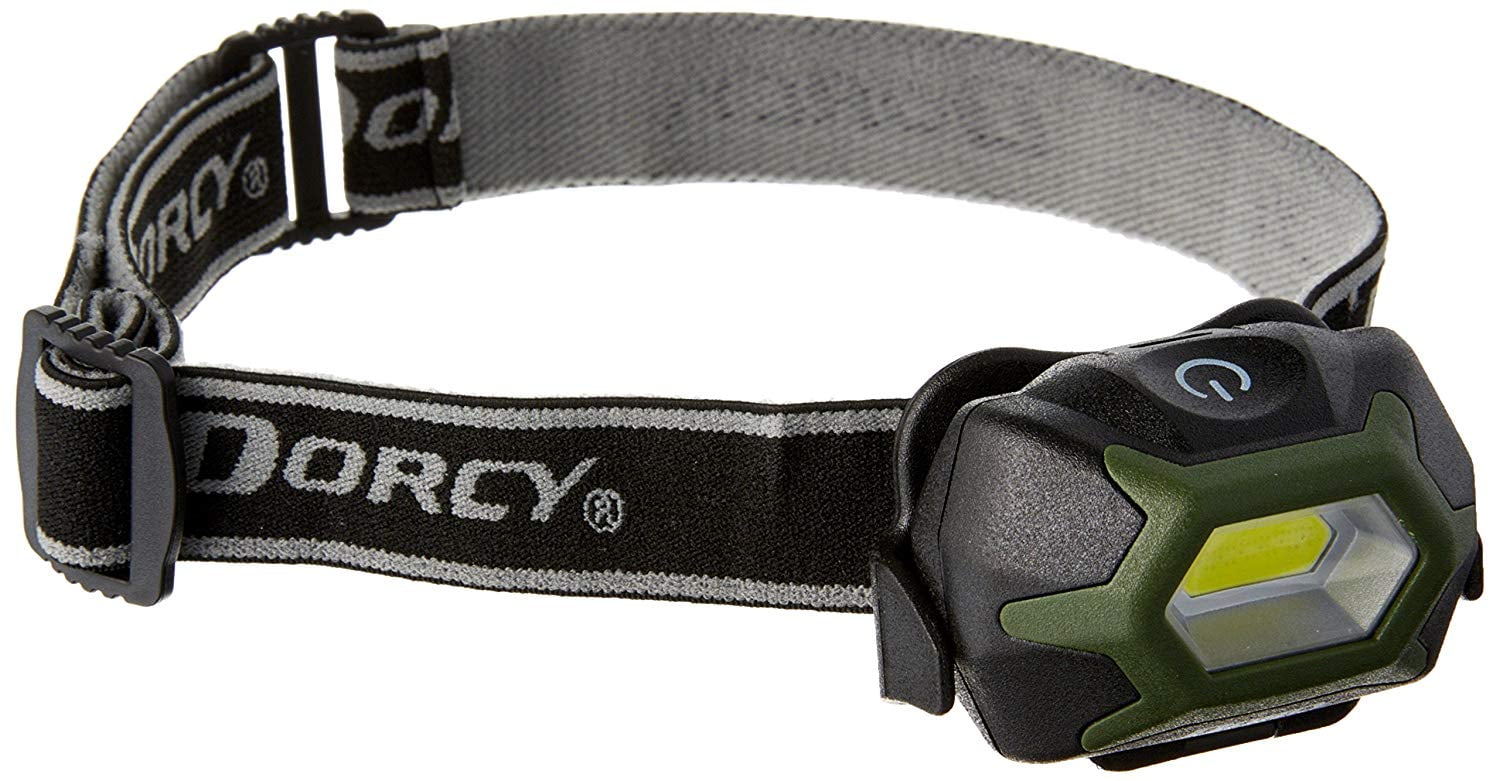 Dorcy Bright 3 AAA COB Headlight with Red LED's, Dark Green/Black ...