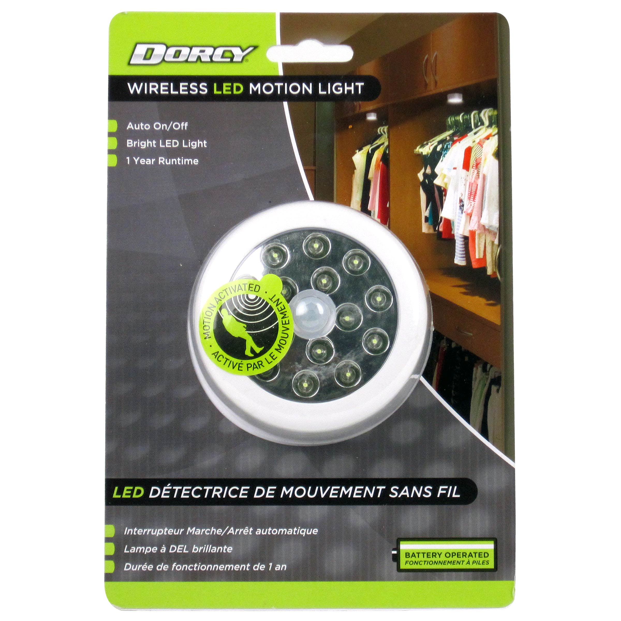Dorcy Magnetic Motion Sensor Light with Hanging Hook, White (41-1068 ...