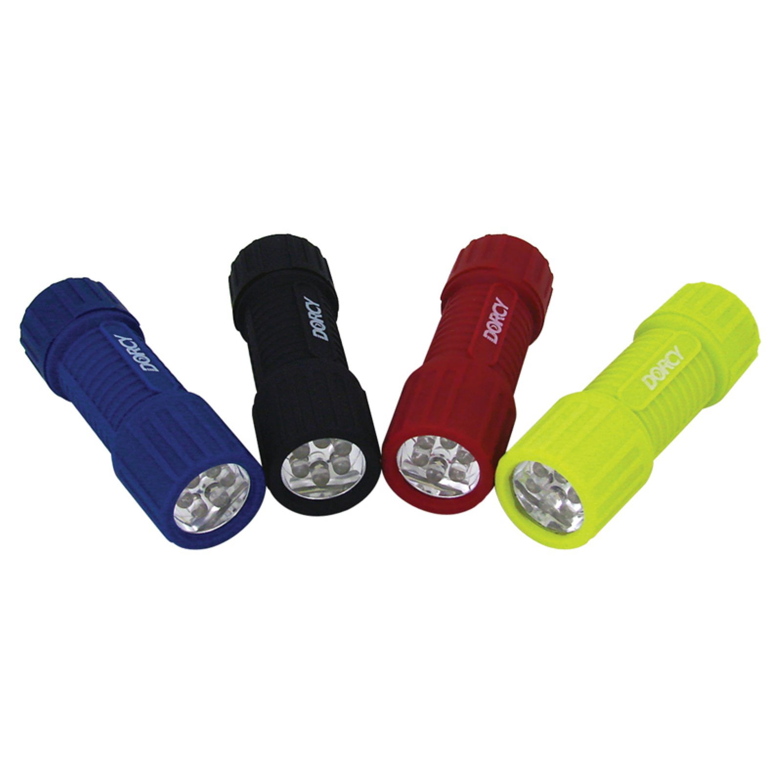 Dorcy Weather Resistant LED Flashlight with Lanyard, 4-Pack, Assorted ...