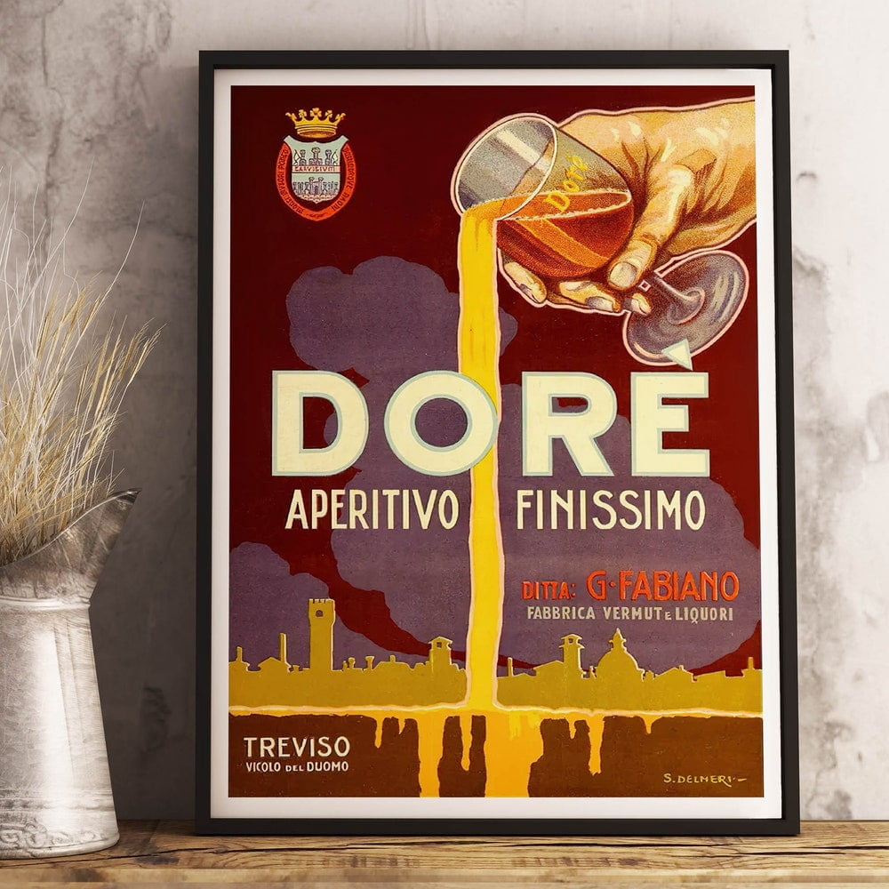 Dore Aperitivo Finissimo Vintage Poster - Bar Decor - Cafe Wallpaper ...