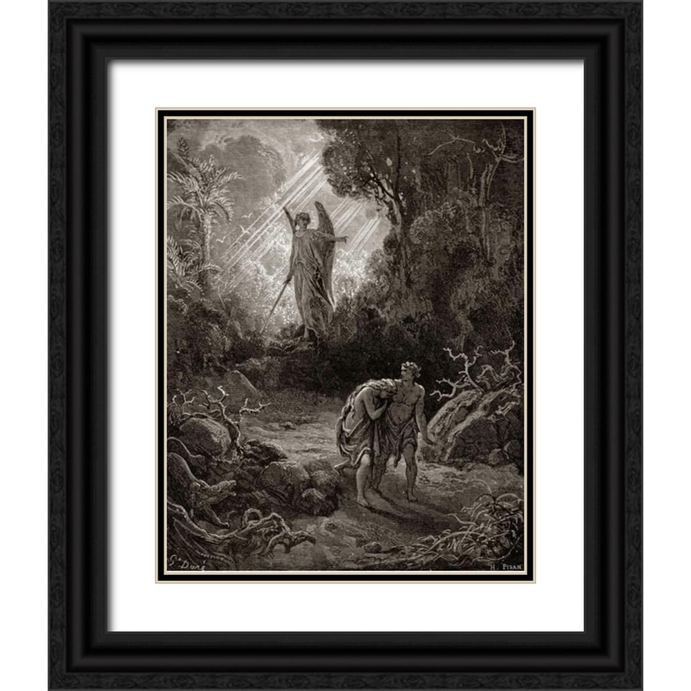 Dore, Gustave 20x24 Black Ornate Wood Framed with Double Matting Museum ...
