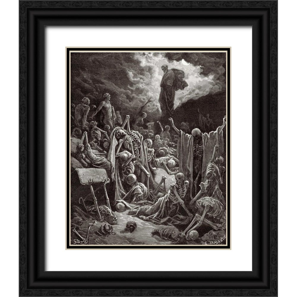 Dore, Gustave 20x24 Black Ornate Wood Framed with Double Matting Museum ...